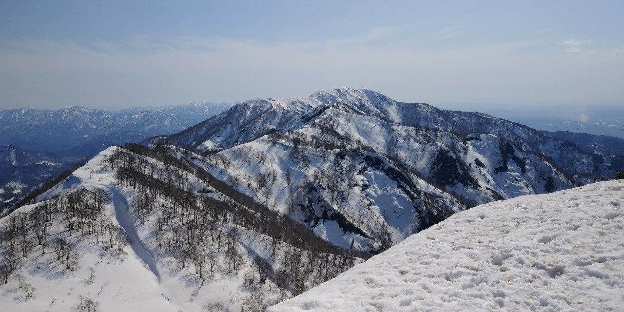 3/21 五頭山 下山パラグライダー: M.t&PARA